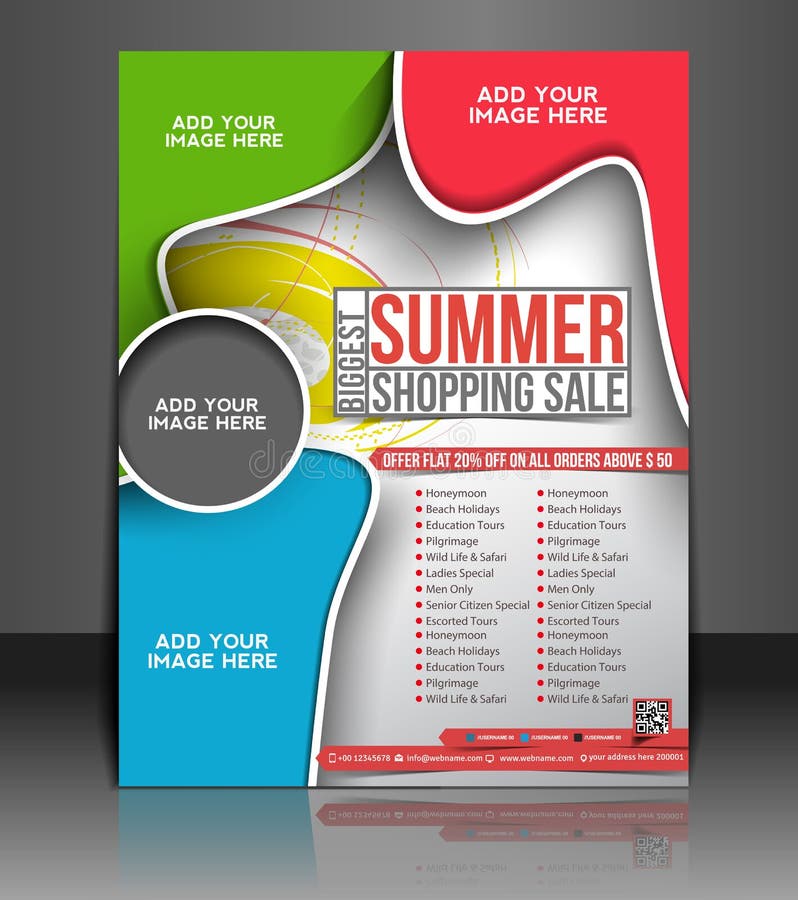 Shopping Flyer Design stock vector. Illustration of concept - 40800823