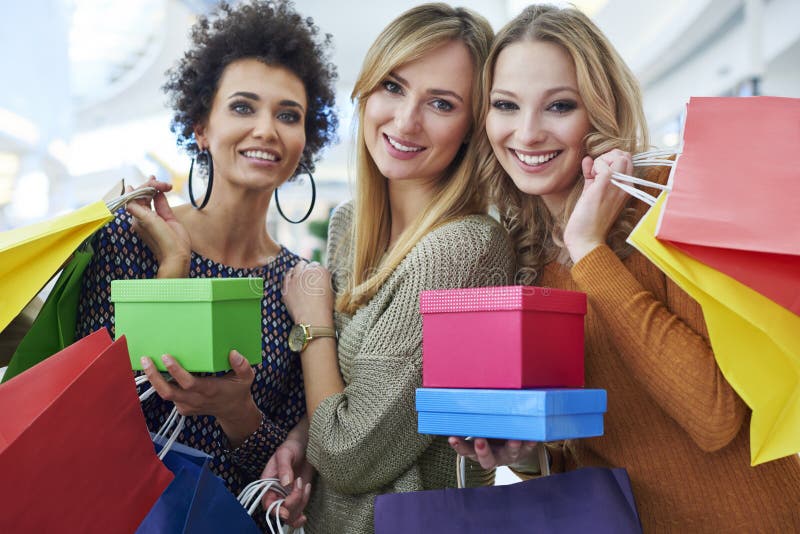 Shopping with friends stock photo. Image of life, friendship - 97799194