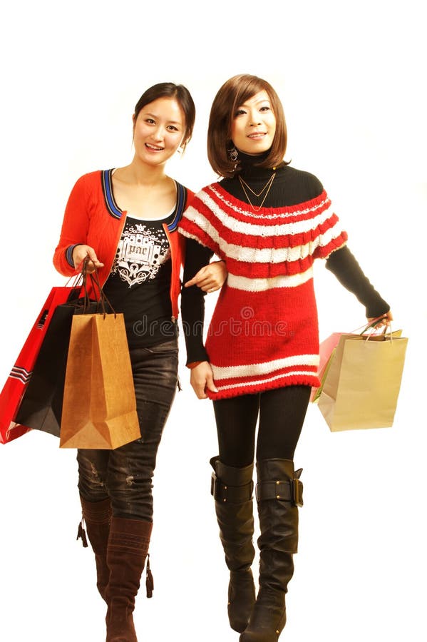 Shopping Girl stock photo. Image of girl, gorgeous, happiness - 12992614