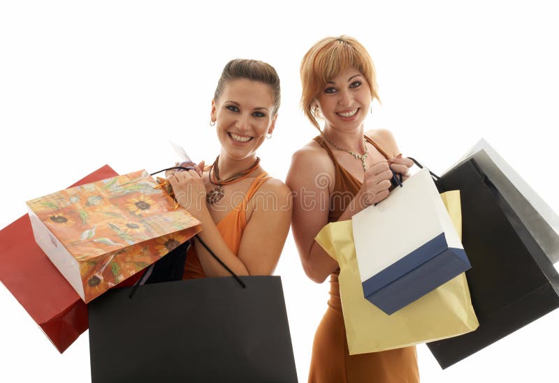 Shopping girls stock image. Image of people, looking, fashion - 1129745
