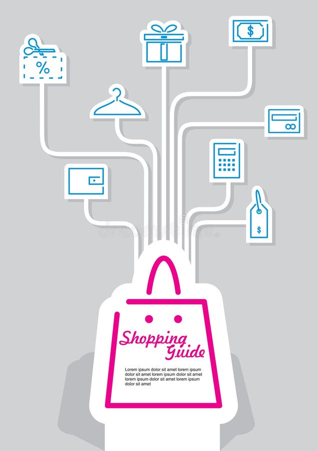 Shopping Guide Infographic. Vector Illustration Decorative Design Stock ...