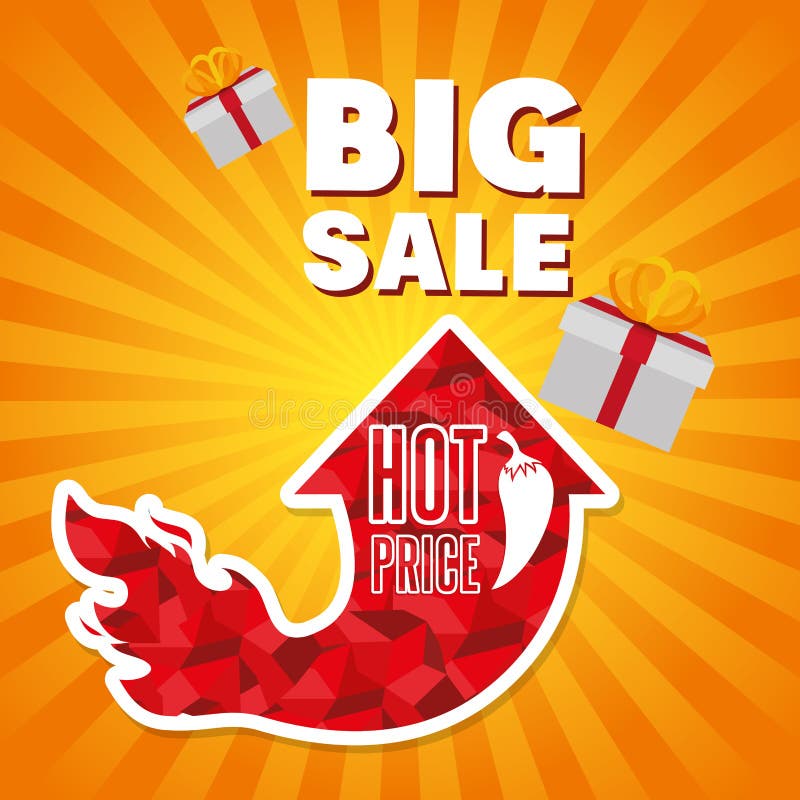 Shopping hot prices theme stock vector. Illustration of fortune - 61531528