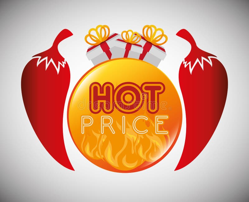 Shopping hot prices theme stock illustration. Illustration of commerce ...