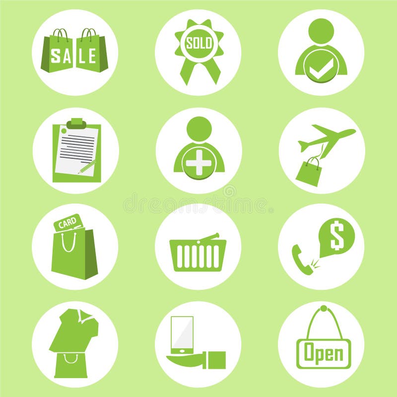 Shopping Icon Vector Illustration Stock Vector - Illustration of ...