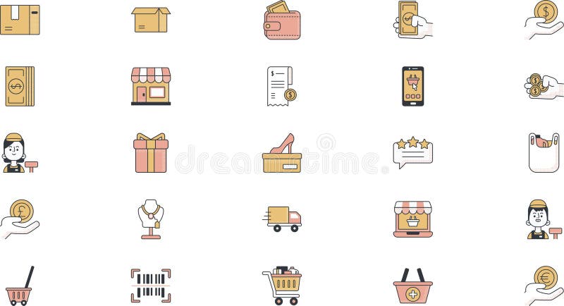 Shopping Icons High-Quality Vector Icons Collection with Editable ...