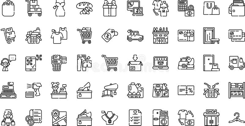 Shopping Icons High-Quality Vector Icons Collection with Editable ...