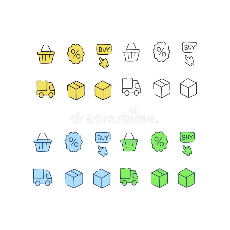 Shopping Icons Icon Retail Vectors Stock Vector - Illustration of ...