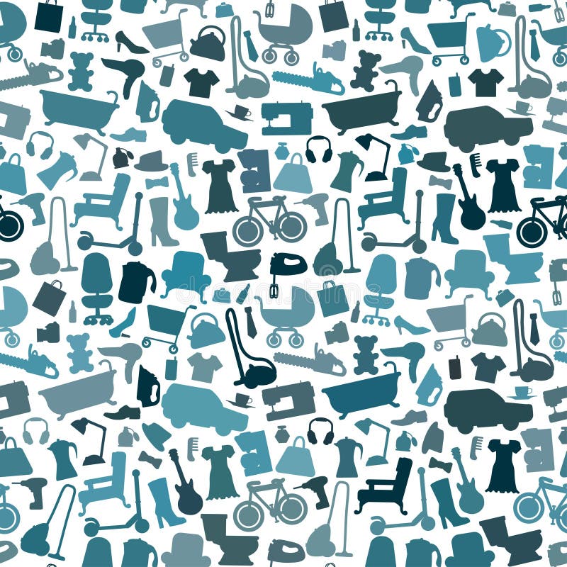 Shopping Icons Pattern with Theme for Sale, Advertising and Design ...