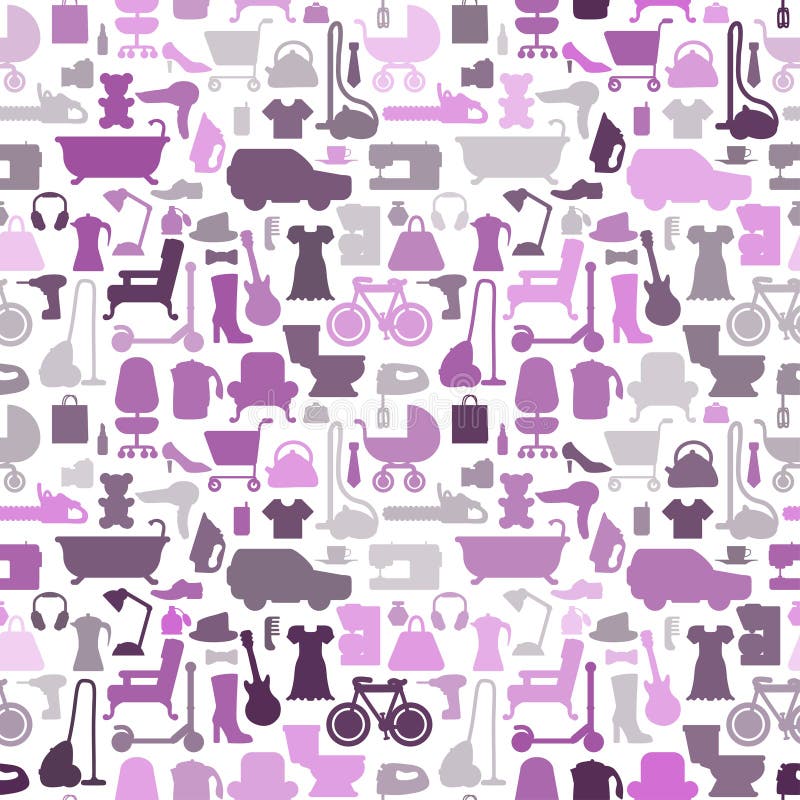 Shopping Icons Pattern with Theme for Sale, Advertising and Design ...