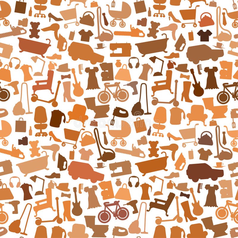 Shopping Icons Pattern with Theme for Sale, Advertising and Design ...