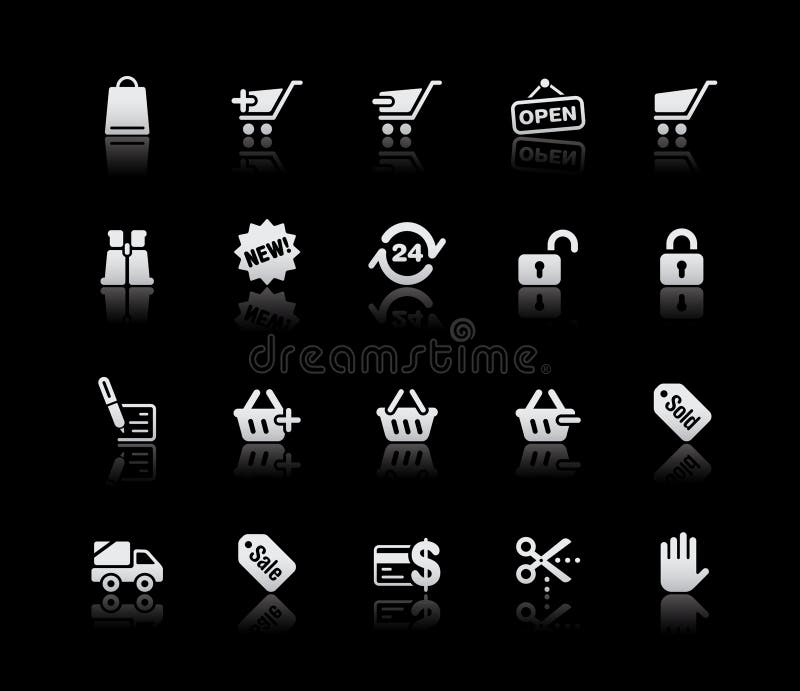 Ecommerce Shopping Web Icons Stock Vector - Illustration of coupon ...