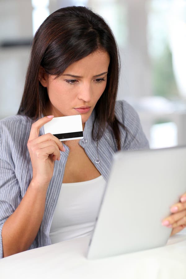 Shopping on internet stock image. Image of female, payment - 22789847