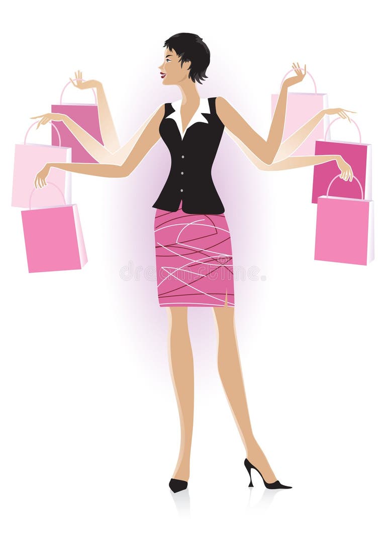 Shopping Lady Stock Illustrations – 45,513 Shopping Lady Stock ...
