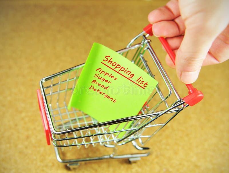 Shopping list stock photo. Image of sugar, commercial - 18815232