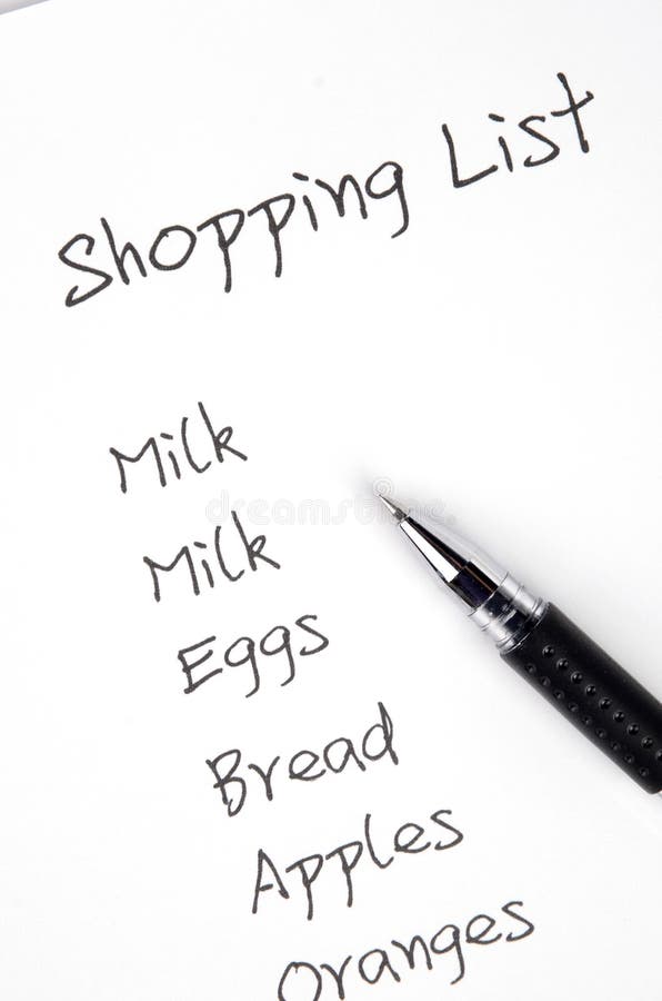 Shopping list stock image. Image of paper, message, notebook - 4507389