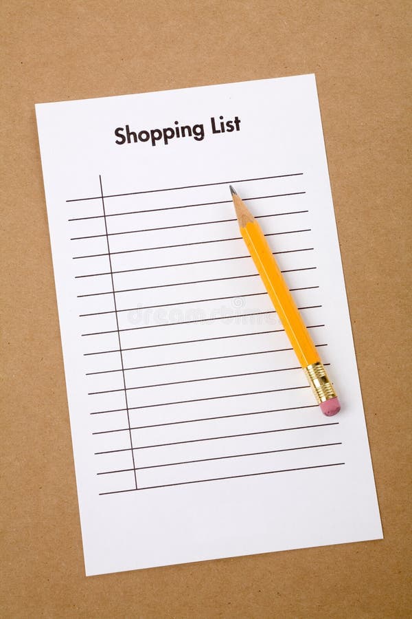 Shopping List stock image. Image of food, text, shopping - 2511009