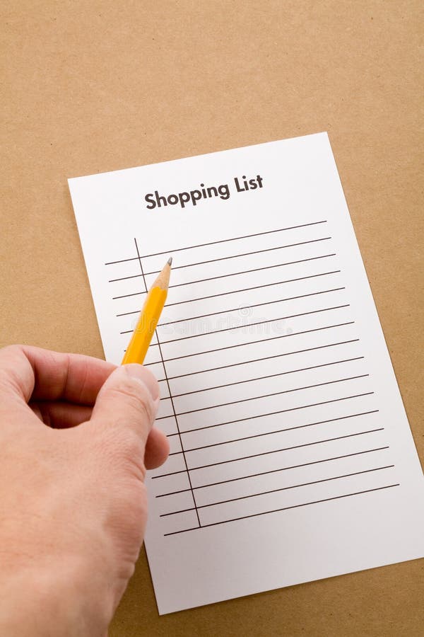 Shopping List stock image. Image of hand, text, list, store - 2505127
