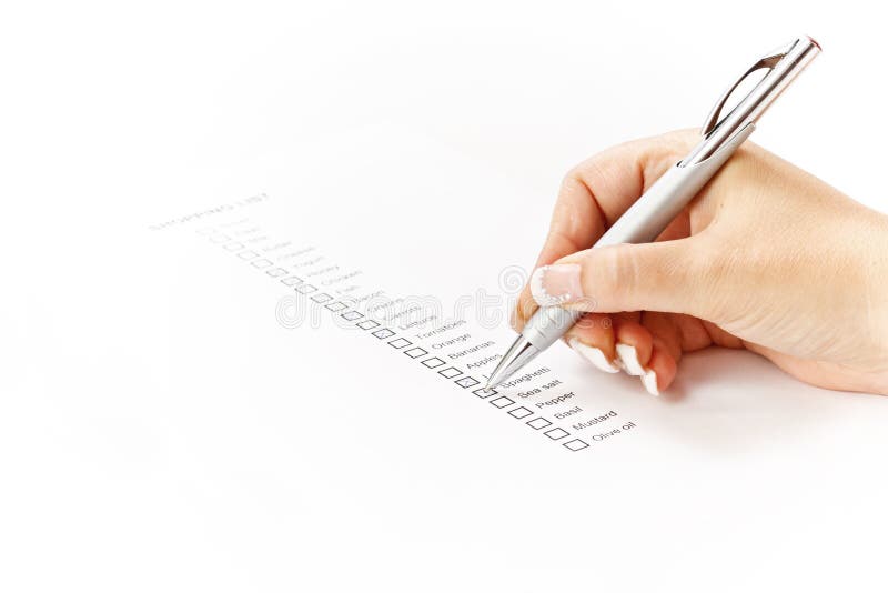 Shopping list stock image. Image of person, shopping - 26173909