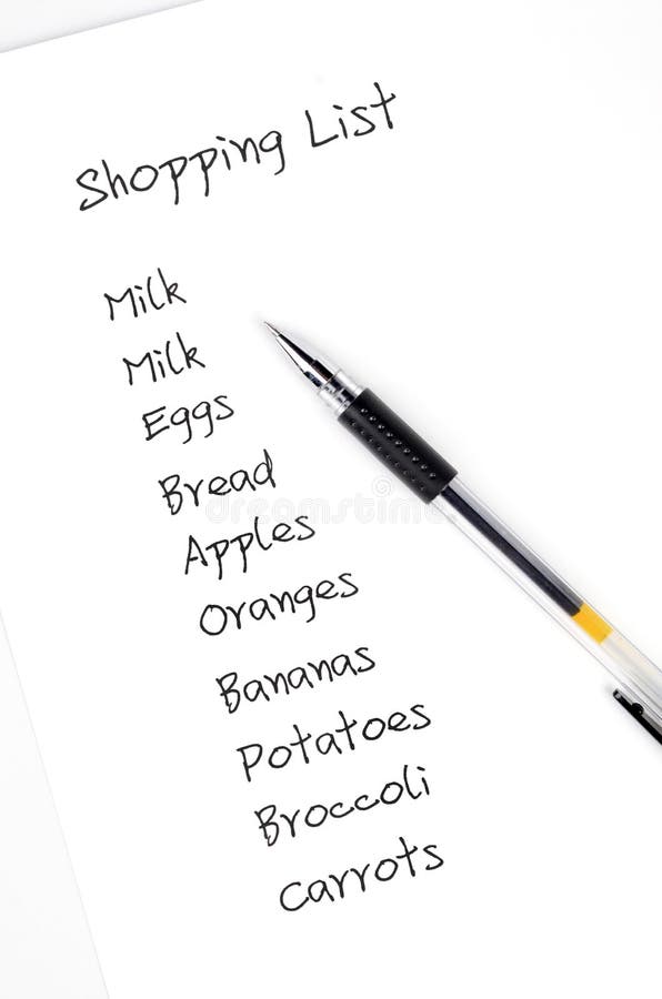 Shopping List stock photo. Image of retail, shopping - 45308056