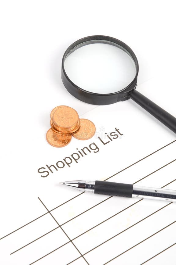 Shopping list stock image. Image of paper, store, money - 28053371