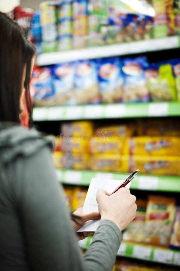 Shopping list stock image. Image of buying, adult, checklist - 29211831