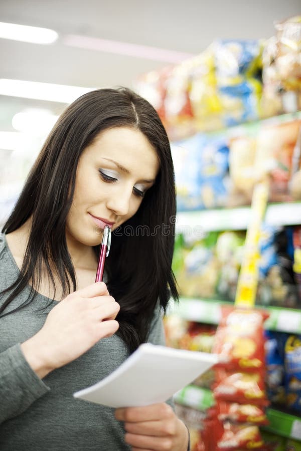 Shopping list stock image. Image of buying, adult, checklist - 29211831