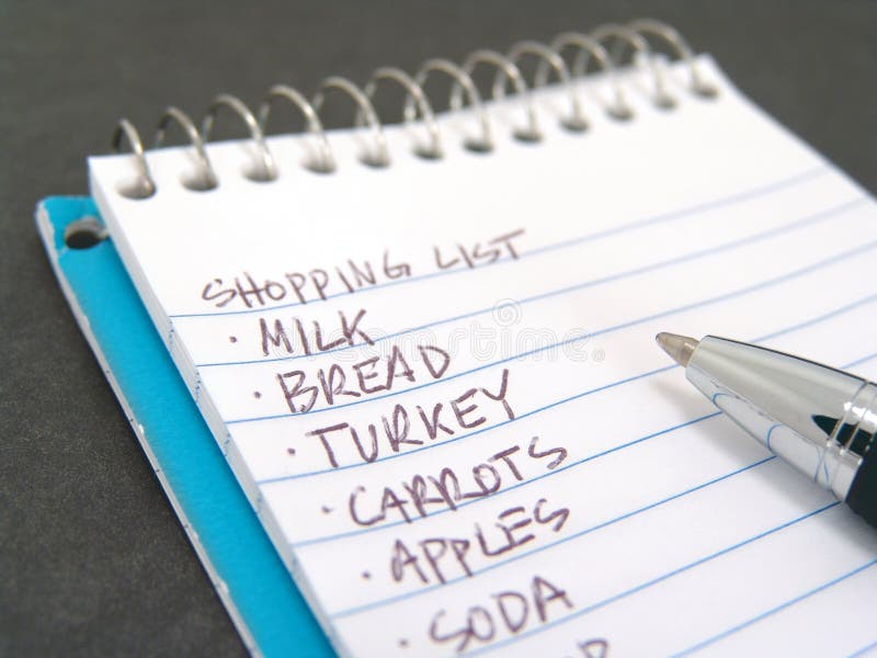 Shopping list stock photo. Image of errand, store, task - 4153634