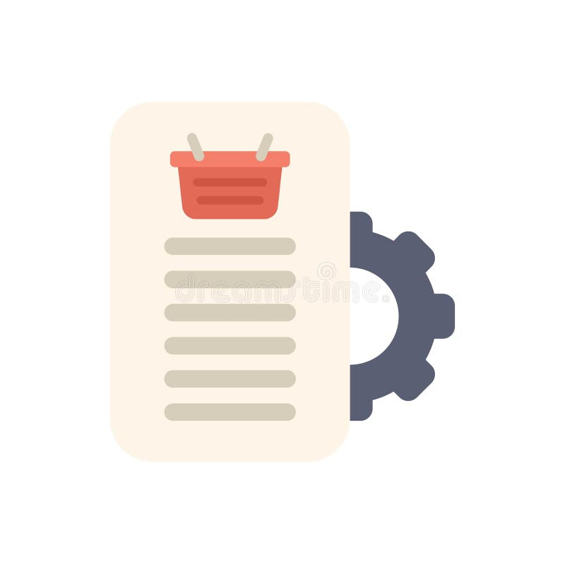Shopping List Automation System Optimization Process Icon Stock ...