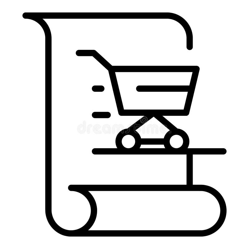 Shopping List in Hand Icon, Outline Style Stock Vector - Illustration ... Shopping List in Hand Icon, Outline Style Stock Vector - Illustration ...