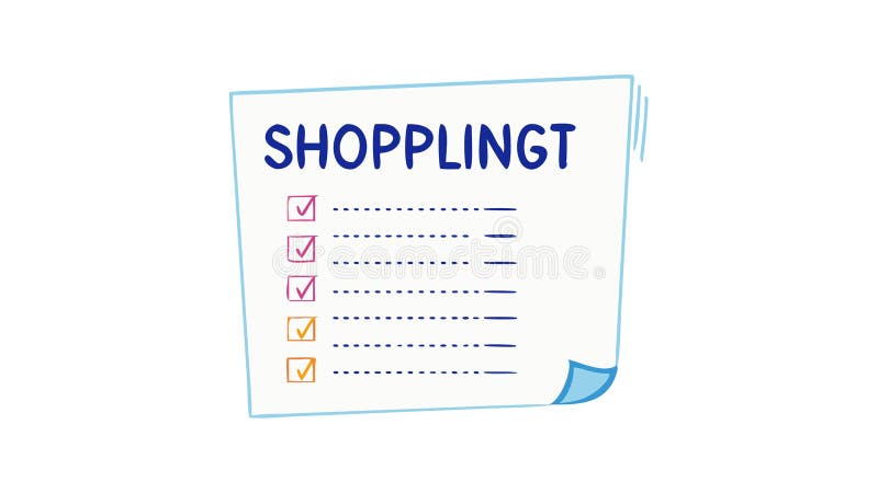 Shopping List Groceries To Do Checklist Planning Vector, Vector Design ...