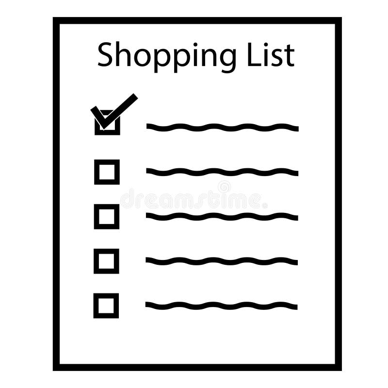 Shopping List Icon. Order List Sign. List Symbol. Flat Style Stock ...