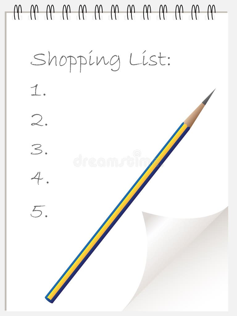 Shopping List Stock Illustrations – 22,088 Shopping List Stock ...