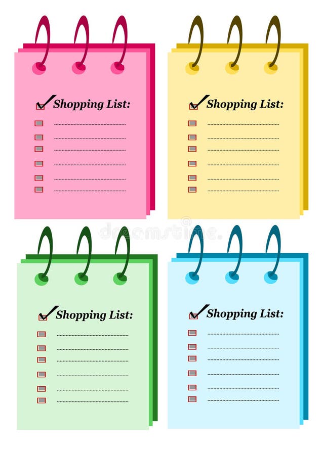 Shopping List Stock Illustrations – 17,313 Shopping List Stock ...