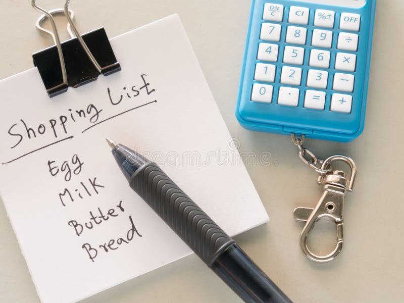 Shopping list stock image. Image of sharp, math, button - 35593341
