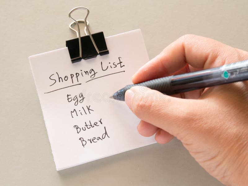 Shopping list stock image. Image of sheet, eggs, math - 35593297
