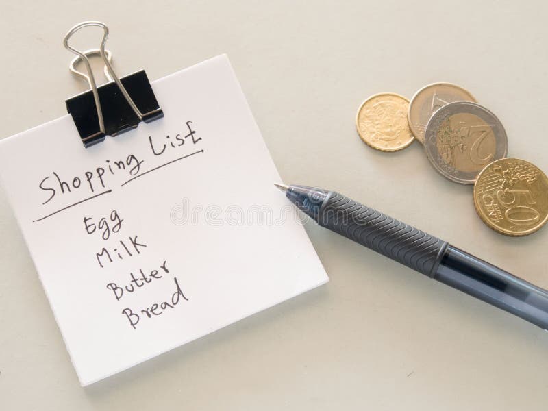 Shopping list stock photo. Image of fruit, eating, essentials - 35593342