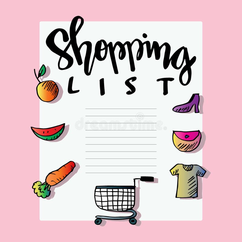Shopping List Stock Illustrations – 14,861 Shopping List Stock ...