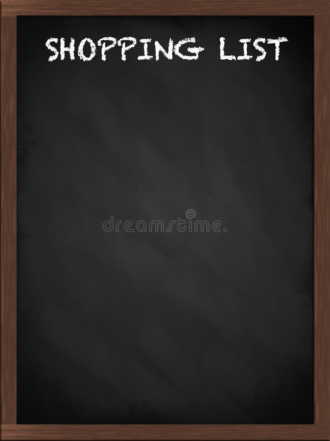 Shopping List Sign on Blackboard Stock Illustration - Illustration of ...