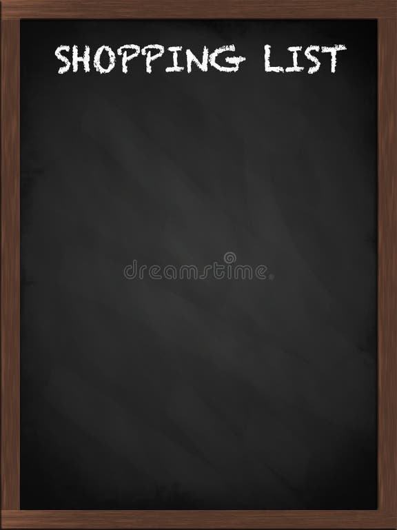 Shopping List Sign on Blackboard Stock Illustration - Illustration of ...