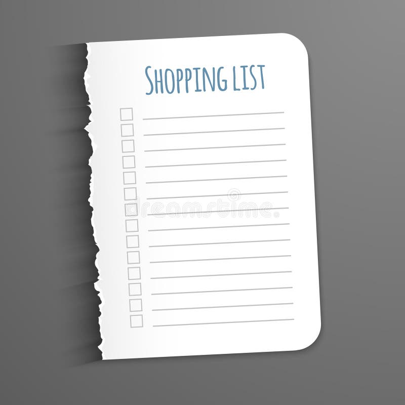 Shopping List Stock Illustrations – 18,007 Shopping List Stock ...