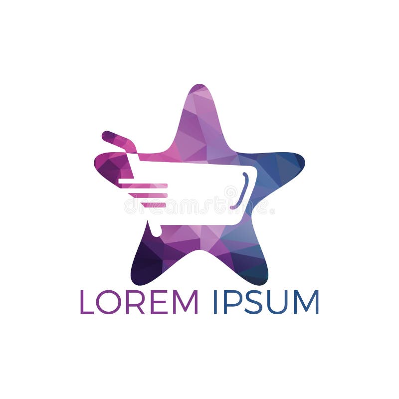 Star Shopping Cart Logo Design. on-line Shopping App Icon. Stock Vector ...