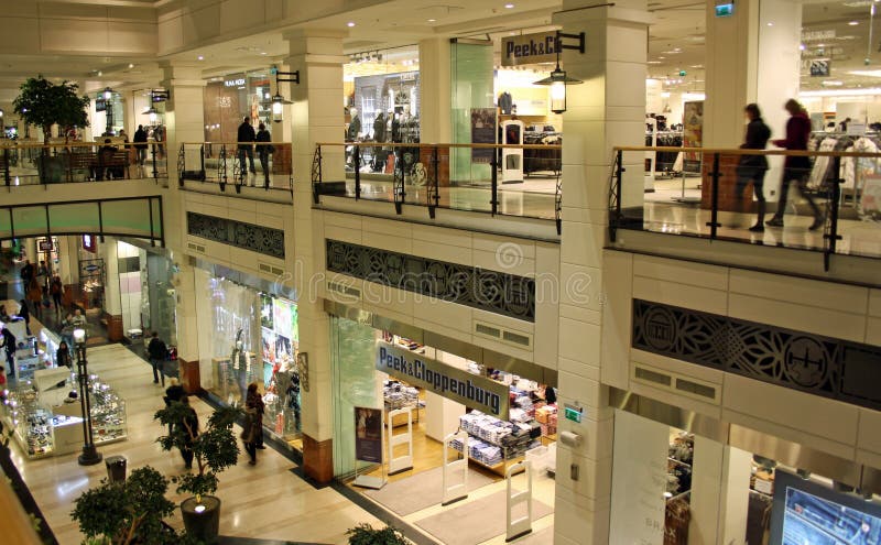 Long Corridor and Shops Inside Shopping Mall Editorial Image - Image of ...