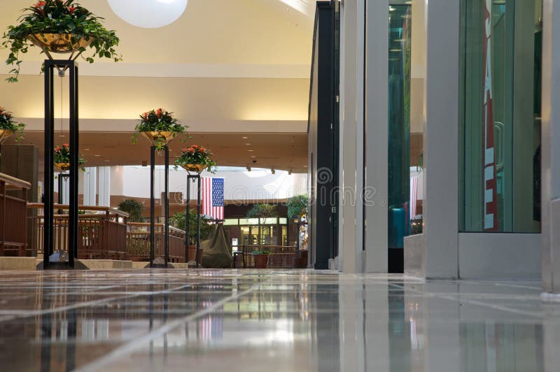 Shopping Mall - Bright and Clean but Empty Stock Image - Image of ...