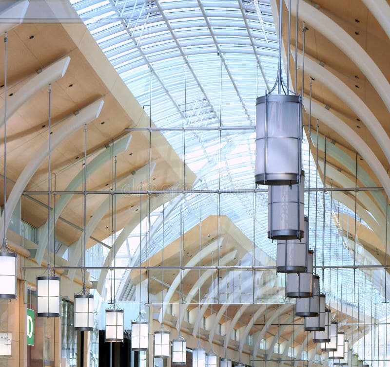 Shopping Mall Ceiling stock image. Image of centre, lighting - 21801579