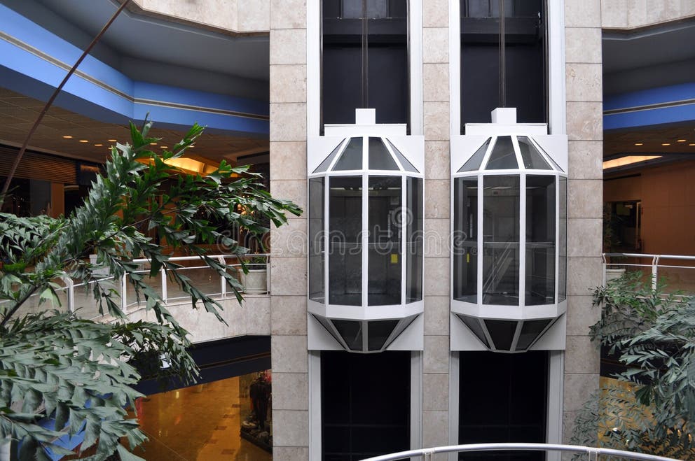 Shopping Mall and elevator stock photo. Image of selling - 14627718