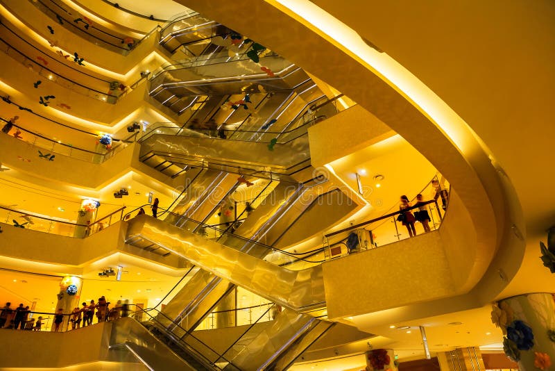 Shopping mall stock image. Image of decoration, night - 43501443