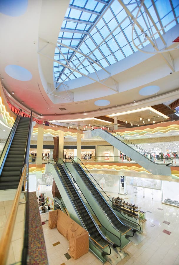 Shopping Mall Interior editorial stock image. Image of storey - 312456709