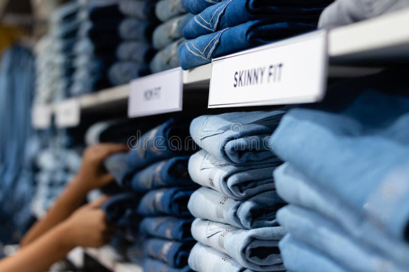 Shopping mall stock photo. Image of closeup, denims - 273247390