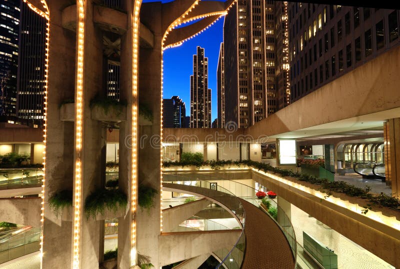 Shopping Mall and Skyscrapers in San Francisco Stock Photo - Image of ...