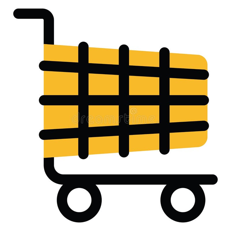 UI Trolley, icon stock vector. Illustration of online - 259783183